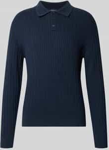 Mc Neal Strickpullover mit Polokragen und kurzer Knopfleiste