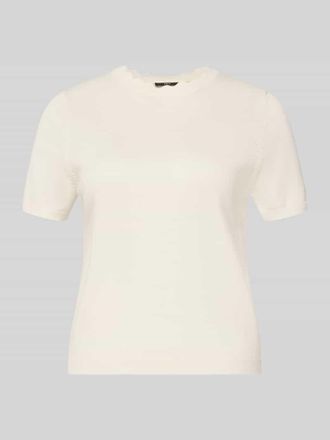 Zero Strickshirt mit Rundhalsausschnitt mit Wellensaum