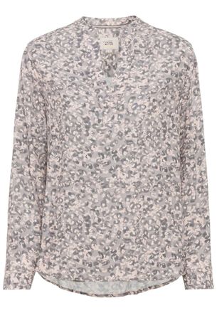 Camel Active Damen Schlupfbluse mit Stehkragen Rosa-Grau, Womenswear-XXL