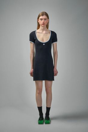 Courr&egrave;ges Holistic Contrast Mini Dress