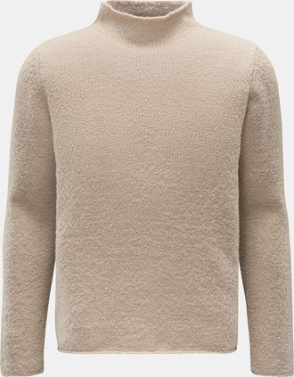 04651/ Herren - Rollkragenpullover Chunky taupe