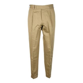 Pantaloni Torino Baumwoll-Leinen-Hose - - Trousers - Herren - Gr&uuml;n - S