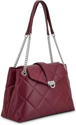 Nine West Layloni Shoulder Satchel, Designer, Tendance, épaule Femme, Mûre de Boysen, Medium