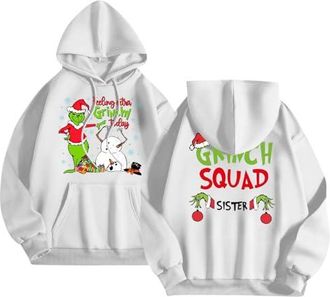 Generic Le Grinch Sweat A Capuche Femme Pulls Oversize Vetement The Costume Pyjama Pilou Adulte Pull Moche Hiver Christmas Polaire Noël 2025 Plaid Femmes Degu