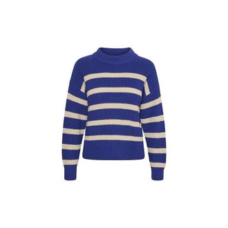 Part Two Damen RetaPW PU Langärmliger Pullover mit entspannter Passform, Bluing Stripe, M