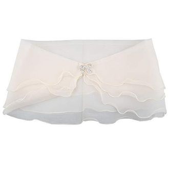 Generic Châle en mousseline de soie blanche à trois couches châle pour robe de mariage ou de soirée pour femme 1 pièce astucieux et attrayant