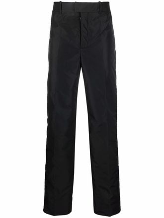 Off-white pantalon droit à design matelassé - Noir