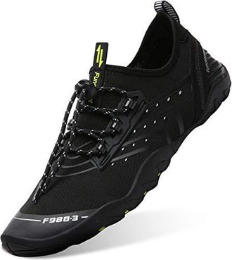 Saguaro Chaussures Aquatiques Homme Femme pour Sport Surf léger Respirant Water Shoes, Neu Noir 01, 44 EU