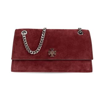 Tory Burch Femme, Sacs, Rouge, Taille: ONE Size Kira Turnlock Suede Shoulder Bag