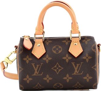 Louis Vuitton Speedy Bandouliere NM Bag Monogram Canvas Nano crossbody bag - Marron