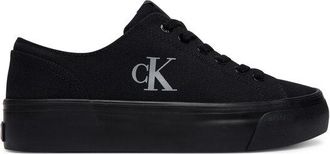 Calvin Klein Sneakers Vulc Flatform Low Canvas Mg YW0YW01763 Schwarz