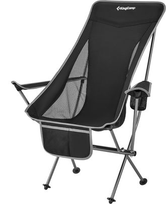 KingCamp Campingstuhl Cataby Deluxe Klappstuhl Strand Stuhl Faltbar Alu 120 kg black