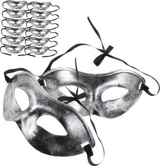 Aboofan 15 St&uuml;ck Teiliges Venezianisches Halbgessichts-Masken- Vintage Stil Leichte Karneval Halloween-Party-Masken f&uuml;r Damen und Herren Elegante Masquerade A