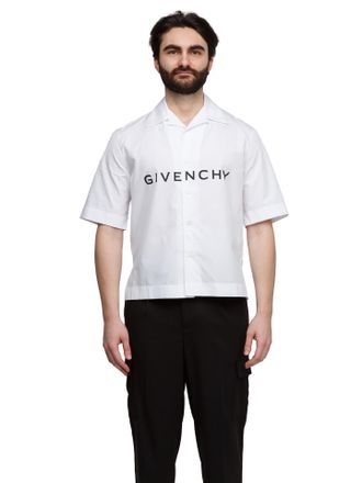 Givenchy Mens Bicolor Cotton Shortsleeve Shirt