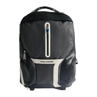Piquadro Schwarze Synthetik- und Stoff-2-Rad-Kabine - - Suitcases - Herren - Schwarzk - ONE SIZE