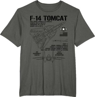 The Salty Veteran F-14 Tomcat Fighter Jet Specs Milit&auml;rflugzeug F14 Tomcat T-Shirt