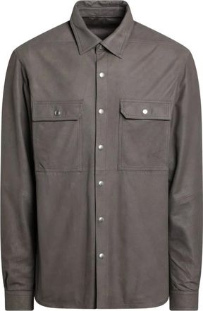 Rick Owens Homme, Vestes, Gris, Taille: M Outershirt