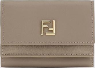 Fendi Tri-Fold-Portemonnaie aus Leder mit FF-Monogramm und Druckknopfverschluss