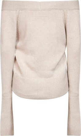 Ermanno Scervino Cashmere Knit with Bow Cardigan - Beige
