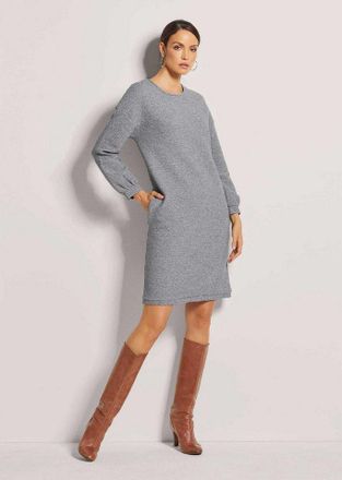 Madeleine Midikleid L&auml;ssiges Rundhals-Kleid mit Taschen