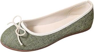 Generic Ballerines plates d&eacute;contract&eacute;es &agrave; bout rond pour femme - L&eacute;g&egrave;res, respirantes et confortables - Chaussures classiques &agrave; enfiler - Chaussures de travai