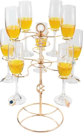 Generic Getr&auml;nkebaum - 2 Ebenen 10 Halter Getr&auml;nkedisplay - Champagnerturm St&auml;nder,F&uuml;r Zuhause K&uuml;che Hochzeit Restaurant Party Bar