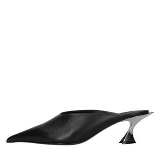 MUGLER Kitten-Mules aus Leder - - Shoes - Damen - Schwarzk - 35 EU