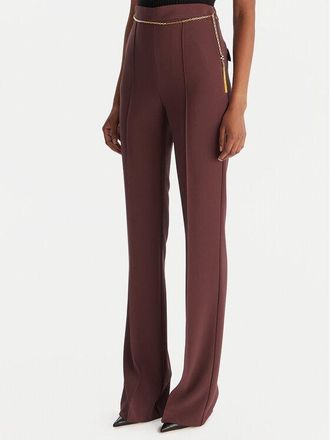 Elisabetta Franchi Stoffhose PA-141-57E2-V420 Dunkelrot Regular Fit