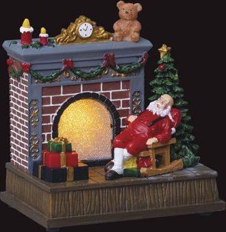 Fééric Lights & Christmas Feeric Lights et Christmas - Village de noël cheminée père noël 18 LED à Piles