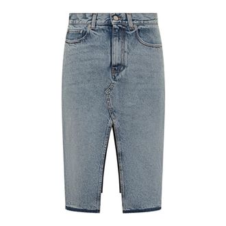 Stella McCartney Midi R&ouml;cke mit Schlitzen und Taschen - - Skirts - Damen - Blau - XS