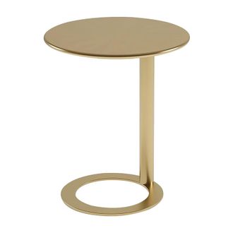 Generic Kleiner Beistelltisch, runder C-f&ouml;rmiger Metalltisch mit rundem Fu&szlig;, Nachttisch, Gartentisch f&uuml;r Wohnzimmer, Schlafzimmer, Balkon oder B&uuml;ro