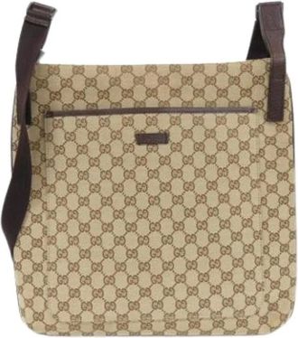Gucci Sac bandouli&egrave;re en toile GG Pre-owned - Femme - Pre-owned - Beige - Taille: ONE Size