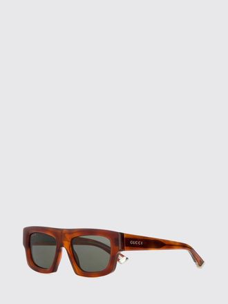 Gucci Lunettes de soleil aviateur en ac&eacute;tate avec monture rectangulaire et logo