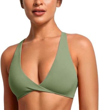 Generic Haut De Maillot De Bain Femme Push Up Sexy Hauts De Bikini R&eacute;glables Chic Classics Col en V Hauts De Maillots Bretelles avec Rembourrage Swimwear Top 