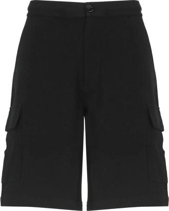 Brunello Cucinelli Homme, Shorts, Noir, Taille: 3XL Shorts Bermuda en Lin Noir avec Poches