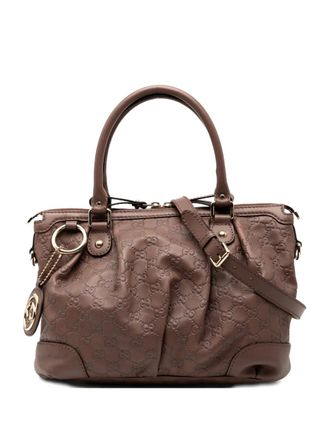 Gucci 2000-2015 Guccissima Sukey satchel - Marron