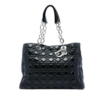Dior Pre-owned Vintage Quilted Patent Leather Tote - - Pre-owned - Damen - Blau - ONE SIZE