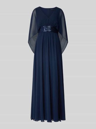 Swing Abendkleid mit Taillenband und Pailletten