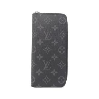 Louis Vuitton Portefeuille Zippy Vertical Monogram Eclipse Long Wallet Pre-owned - Homme - Pre-owned - Noir - Taille: ONE Size