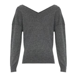 Tom Ford Kaschmir-Pullover mit V-Ausschnitt - - Knitwear - Damen - Grau - XS