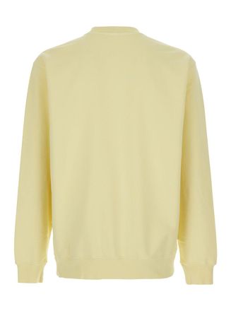 Jacquemus Mens Crewneck Sweatshirt Le Gros Grain Yellow Sweatshirts Sweater