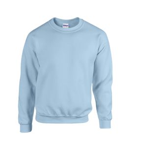 Gildan Herren Sweatshirt aus Fleece mit Rundhalsausschnitt, Stil G18000/1x Light Blue & 1x HL Kauf Notizblock, XXL