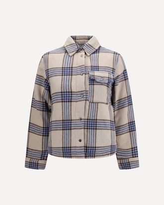 Woolrich Alaskan checked wool blend Overshirt Female L