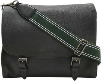 Gucci Pre-owned Sac bandouli&egrave;re en cuir noir - Homme - Pre-owned - Noir - Taille: ONE Size