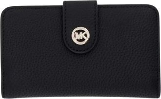 Michael Kors Pop Charm Medium Pebbled Leather Wallet - - Accessories - Damen - Schwarzk - ONE SIZE