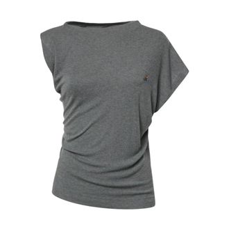Vivienne Westwood Hebo Asymmetrisches Drapier-Top - - Tops - Damen - Grau - XS