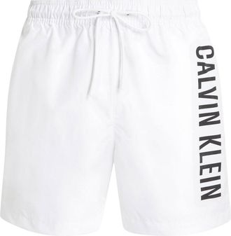 Calvin Klein Herren Badeshorts Medium Drawstring Mittellang, Wei&szlig; (Pvh Classic White), XL