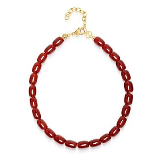 Nialaya Homme, Accessoires, Jaune, Taille: 3Xs/2Xs Agate Beaded Necklace
