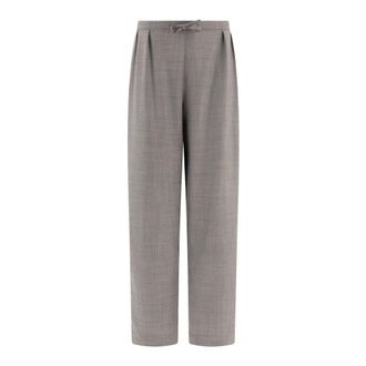Loulou Studio Femme, Pantalons, Gris, Taille: 40 FR Pantalon Gris en Laine Design &Eacute;l&eacute;gant