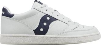 Saucony Jazz Spielplatz Turnschuhe f&uuml;r Herren, Leder (Wei&szlig;/Marine)